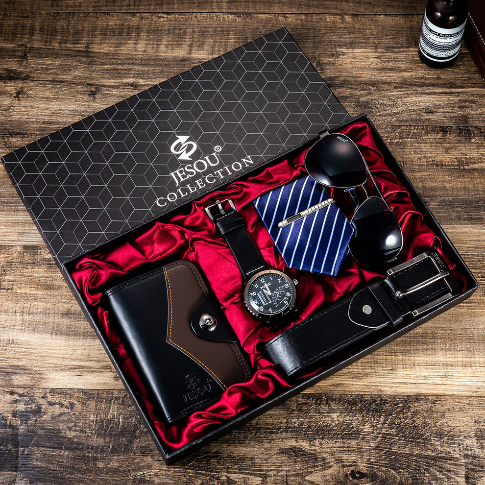 Men's 6-Piece Gift Set: Watch, Wallet & Accessories – Addis Outfits